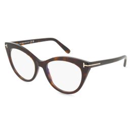 Tom Ford FT6091-B Brille Damen | Fassung: Vollrand, Cat Eye, Havanna Dunkel