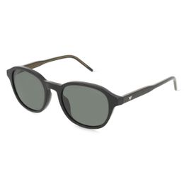 Emporio Armani EA4247U | Herren-Sonnenbrille | Fassung: Vollrand, Panto, Acetat, Schwarz Glänzend | Glasfarbe: Grau