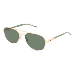 Hugo HG 1375/S | Herren-Sonnenbrille | Fassung: Vollrand, Pilot, Metall, Gold Matt | Glasfarbe: Grün
