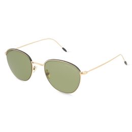 Giorgio Armani AR6048 | Herren-Sonnenbrille | Fassung: Vollrand, Quadratisch, Edelstahl, Gold Schwarz | Glasfarbe: Grün