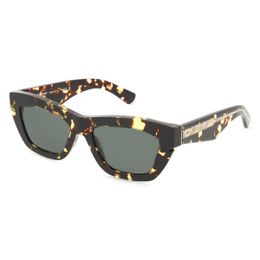 Burberry BE4454 | Damen-Sonnenbrille | Fassung: Vollrand, Cat Eye, Acetat, Gelb Havanna | Glasfarbe: Grau