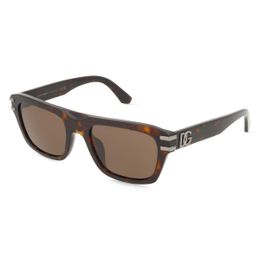 Dolce & Gabbana Dolce&Gabbana DG4496 | Herren-Sonnenbrille | Fassung: Vollrand, Eckig, Acetat, Havanna | Glasfarbe: Braun