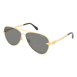 Versace VE2283 | Herren-Sonnenbrille | Fassung: Vollrand, Pilot, Metall, Gold | Glasfarbe: Grau