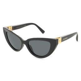 Dolce & Gabbana Dolce&Gabbana DG4497 | Damen-Sonnenbrille | Fassung: Vollrand, Cat Eye, Acetat, Schwarz | Glasfarbe: Grau