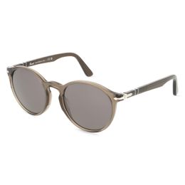 Persol PO3171S | Herren-Sonnenbrille | Fassung: Vollrand, Panto, Acetat, Grau Transparent | Glasfarbe: Grau