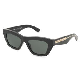 Burberry BE4454 | Damen-Sonnenbrille | Fassung: Vollrand, Cat Eye, Acetat, Schwarz | Glasfarbe: Grau
