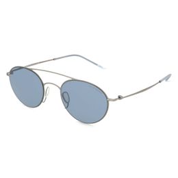 Giorgio Armani AR6169 | Herren-Sonnenbrille | Fassung: Vollrand, Rund, Metall, Gun Matt | Glasfarbe: Blau