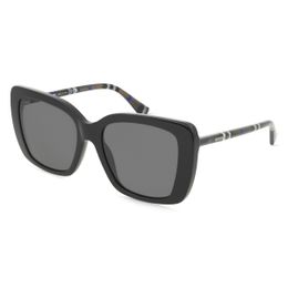 Burberry BE4456 | Damen-Sonnenbrille | Fassung: Vollrand, Quadratisch, Acetat, Schwarz | Glasfarbe: Grau