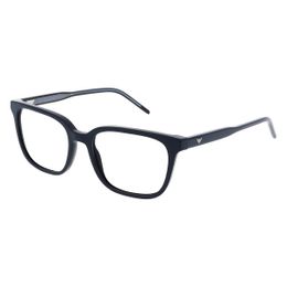 Emporio Armani EA3258 Brille Herren | Fassung: Vollrand, Quadratisch, Blau Gl&auml;nzend