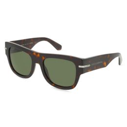 Dolce & Gabbana Dolce&Gabbana DG4484 | Herren-Sonnenbrille | Fassung: Vollrand, Quadratisch, Acetat, Havanna | Glasfarbe: Grün