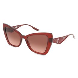 Dolce & Gabbana Dolce&Gabbana DG4489 | Damen-Sonnenbrille | Fassung: Vollrand, Cat Eye, Acetat, Bordeaux Transparent | Glasfarbe: Pink Verlaufend