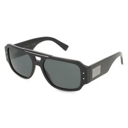 Dolce & Gabbana Dolce&Gabbana DG4482 | Herren-Sonnenbrille | Fassung: Vollrand, Pilot, Acetat, Schwarz | Glasfarbe: Grau