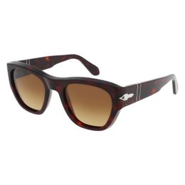 Persol PO0054S | Unisex-Sonnenbrille | Fassung: Vollrand, Panto, Acetat, Havanna | Glasfarbe: Braun Verlaufend