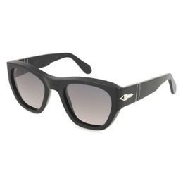 Persol PO0054S | Unisex-Sonnenbrille | Fassung: Vollrand, Panto, Acetat, Schwarz | Glasfarbe: Grau Verlaufend