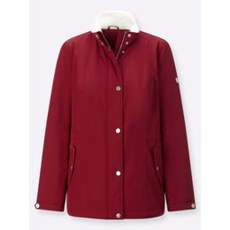 WITT Damen Jacke mit Teddyfleece-Futter, dunkelrot, Gr&ouml;&szlig;e 38