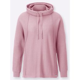 WITT Damen Pullover mit Waffel-Struktur, ros&eacute;, Gr&ouml;&szlig;e 36
