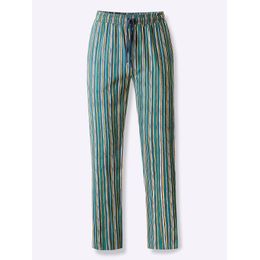 w&auml;schepur men Herren Hose lang, dunkelblau-gr&uuml;n-gestreift, Gr&ouml;&szlig;e 44/46