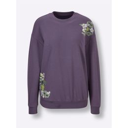 Catamaran Sports Damen Sweatshirt mit platziertem Blumendruck, feige, Gr&ouml;&szlig;e 36/38