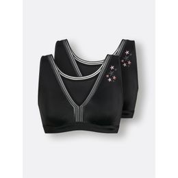 w&auml;schepur w&auml;schepur Damen Bustier, schwarz-bedruckt, Gr&ouml;&szlig;e 40