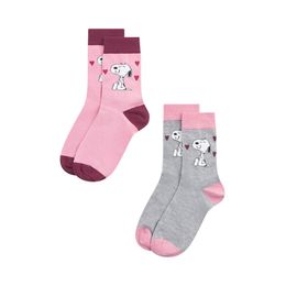 Codello Socken Damen Gr&ouml;&szlig;e 36/41 grau / rosa / dunkelrot