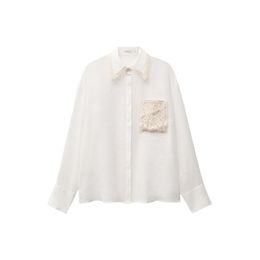Mango Bluse 'EMBRO' Damen Gr&ouml;&szlig;e M beige / offwhite