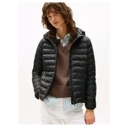 Tommy Hilfiger f&uuml;r Damen. WW0WW42046 Global Jacket schwarz (M), L&auml;ssig, Langarm, Recyceltes Polyester, Nachhaltig