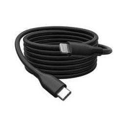 Digitus USB 2.0 Silikon-Kabel USB-C > Lightning, MFI zertifiziert schwarz, 2 Meter, PD 2.0, Laden mit bis zu 60 Watt