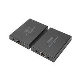 Digitus HDMI KVM IP Extender Set, 150 Meter, HDMI Verl&auml;ngerung schwarz, Sendeeinheit + Empf&auml;ngereinheit