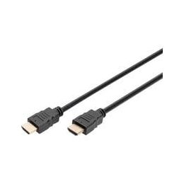 Digitus HDMI Premium High Speed Anschlusskabel, mit Ethernet, UHD 4K schwarz, 1 Meter