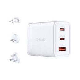 DLink 65W GaN Ladeger&auml;t DCP-651, PD 3.0, QC 3.0 wei&szlig;, 1x USB-A, 2x USB-C