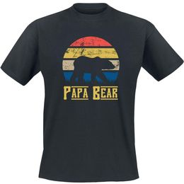 Familie & Freunde Papa Bear T-Shirt schwarz in 4XL T3169 - B&C E150 - mc