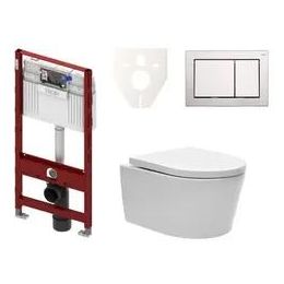 SAT Brevis H&auml;nge-WC Set f&uuml;r Trockenbau / Vorwandinstallation SIKOTS3W3