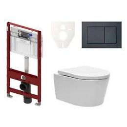 SAT Brevis H&auml;nge-WC Set f&uuml;r Trockenbau / Vorwandinstallation SIKOTS3W4