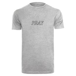 Mister Tee T-Shirt 'Pray Hands' Herren Gr&ouml;&szlig;e M graumeliert / schwarz