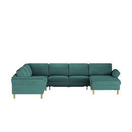 Max Schelling Wohnlandschaft Maximum türkis/petrol Maße (cm): B: 335 H: 86 T: 255.0 Sofas > Sofas nach Material > Stoffsofas » Sofa DE