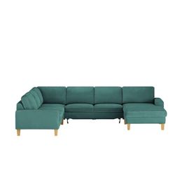 Max Schelling Wohnlandschaft Maximum türkis/petrol Maße (cm): B: 333 H: 86 T: 253.0 Sofas > Sofas nach Material > Stoffsofas » Sofa DE