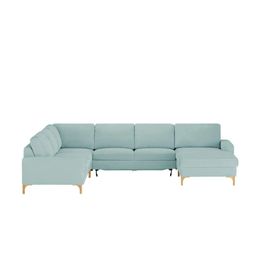 Max Schelling Wohnlandschaft Maximum türkis/petrol Maße (cm): B: 333 H: 86 T: 253.0 Sofas > Sofas nach Material > Stoffsofas » Sofa DE