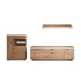 Woodford Wohnwand Novara holzfarben Maße (cm): B: 300 H: 175 T: 50.0 » Möbel Kraft