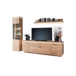 Woodford Wohnwand Novara holzfarben Maße (cm): B: 260 H: 204 T: 50.0 » Möbel Kraft