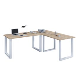 Vcm Vcm Holz Schreibtisch Eckschreibtisch schlicht 160x160 L Form links oder rechts Arbeitstisch Platte 80 cm tief Computertisch Büromöbel - Lona U