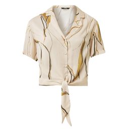 Mexx Blouse Damen Gr&ouml;&szlig;e S/M beige / dunkelbeige / schwarz