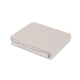 Kikka boo Babydecke Dream Big gestrickt,100% Baumwolle 100 x 75 cm Kuscheldecke beige