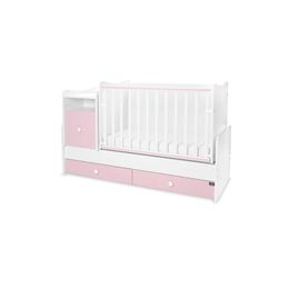 Lorelli Babybett Trend Plus 70x160cm Schreibtisch Kinderbett Schubladen Kommode pink