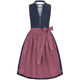 Stockerpoint Dirndl 'Renata' Damen Gr&ouml;&szlig;e 40 blau / dunkelblau / orange / rot