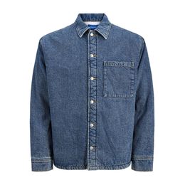 Jack & Jones Plus Jack & Jones Plus Hemd Herren Gr&ouml;&szlig;e 5XL blue denim
