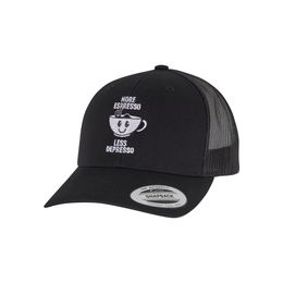Mister Tee Cap 'More Espresso Less Depresso' Herren Gr&ouml;&szlig;e 55/60 schwarz / wei&szlig;