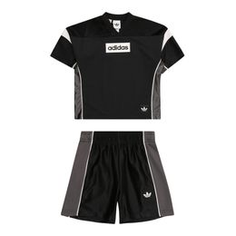 adidas originals Set Jungen Gr&ouml;&szlig;e 128 dunkelgrau / schwarz / wei&szlig;
