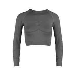 BeShaped Langarmshirt 'Power Up!' Damen Gr&ouml;&szlig;e M grau