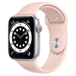 Apple Watch Series 6 (2020) GPS 44 mm - Aluminium Silber - Sportarmband Rosé
