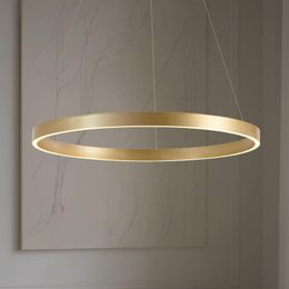 LUCANDE LED-H&auml;ngeleuchte Yonam, &Oslash; 80 cm, 1-flg., gold, CCT